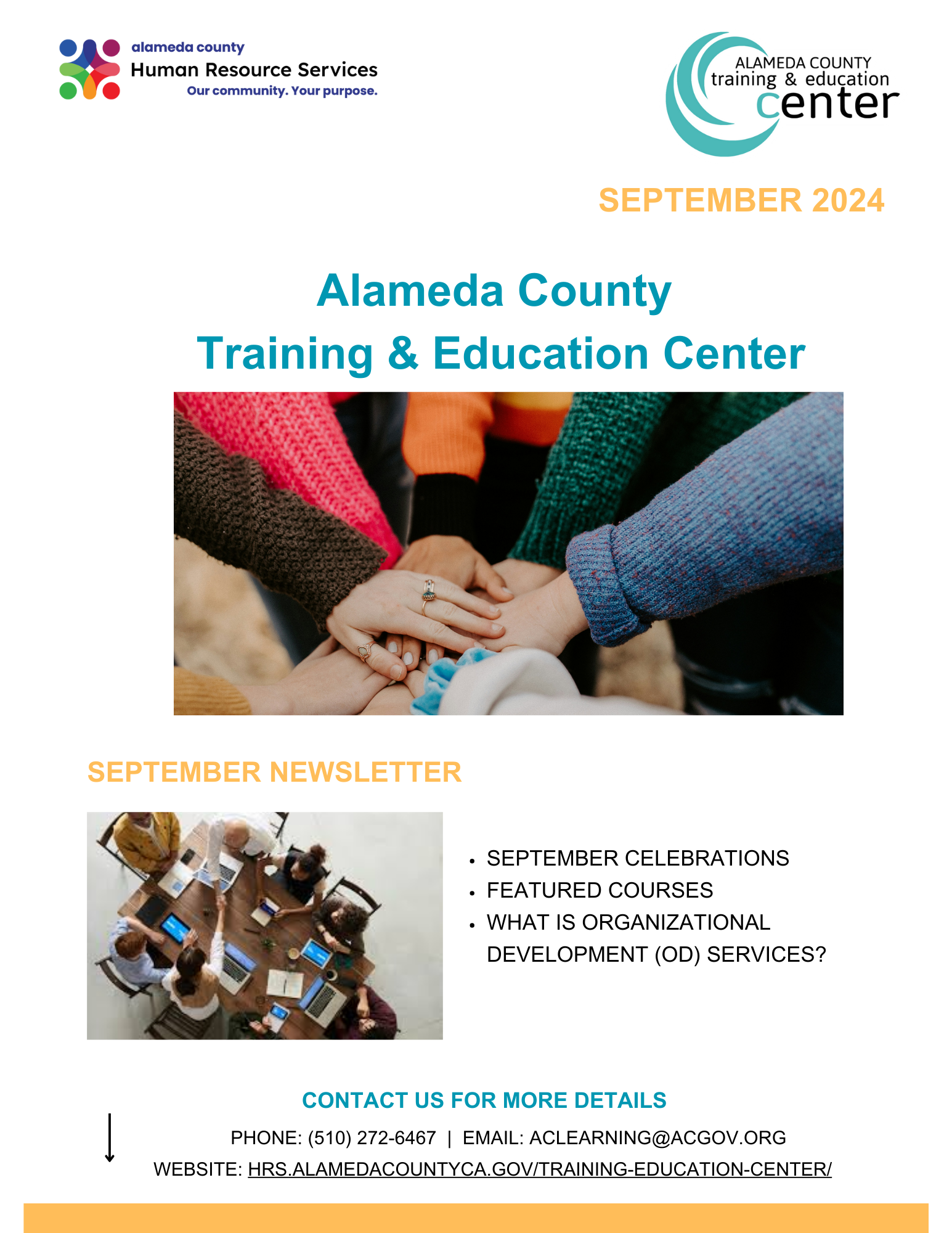 September - Training & Education Center Newsletter - Alameda County ...
